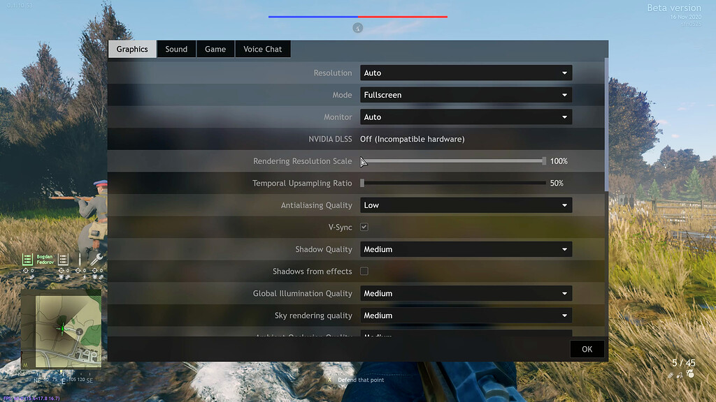 About Graphic Settings "Temporal Upsampling Ratio" - Mess Room - Enlisted