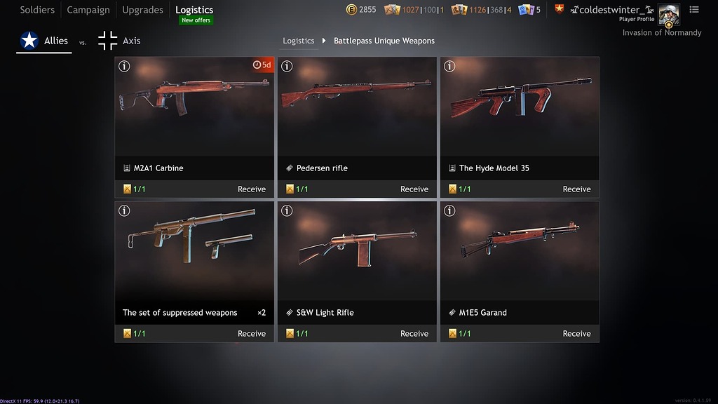 Expand the Battlepass - More ways to get gold order weapons ...