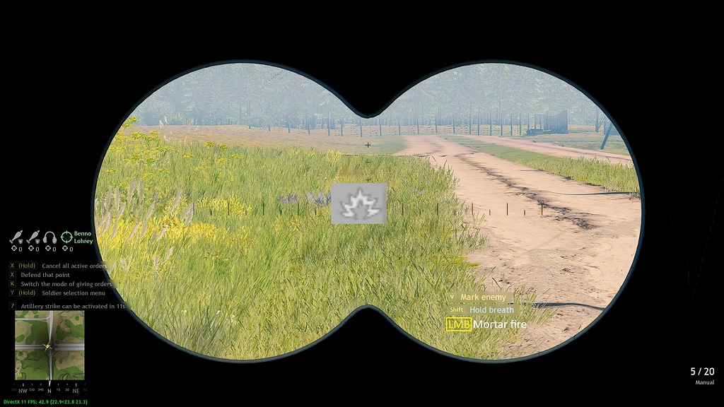 Add to mortar squad: observer fire / forward observer feature ...