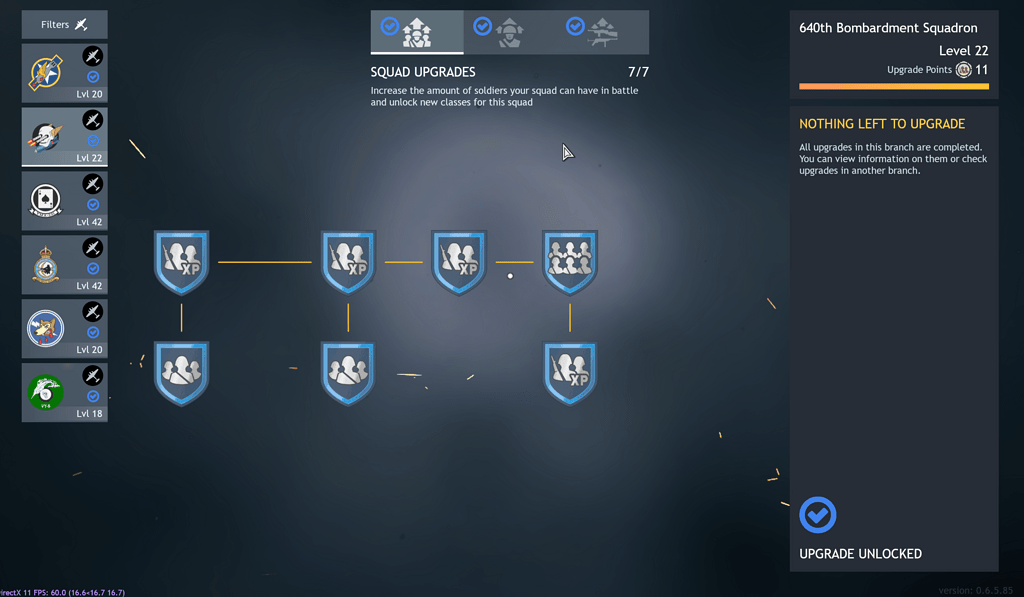 Spend excess squad upgrade points - Suggestions - Archive - Enlisted