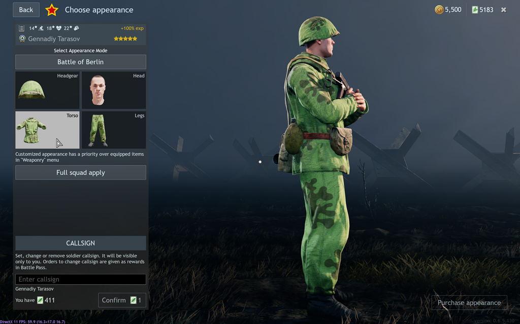 Missing customization options for event squad - Mess Room - Enlisted