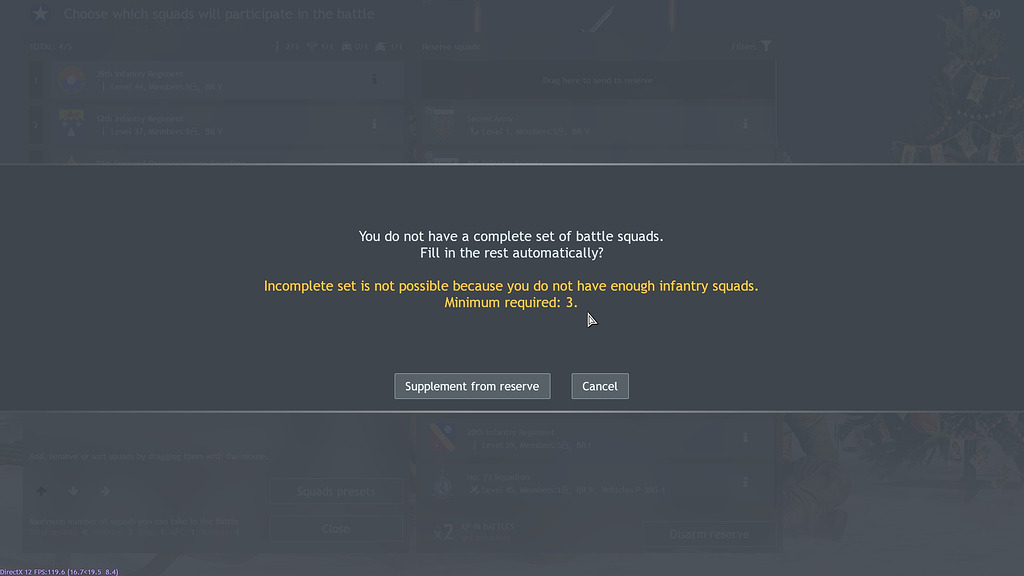 Remove the minimum infantry squads limit - Suggestions - Enlisted