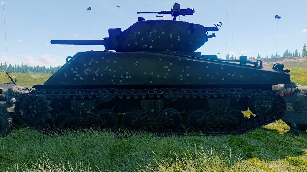 Bullet holes on tanks were returned - Mess Room - Enlisted