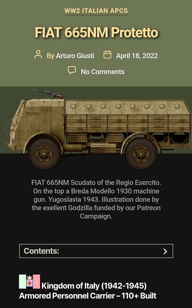 Italian APC - Suggestions - Enlisted