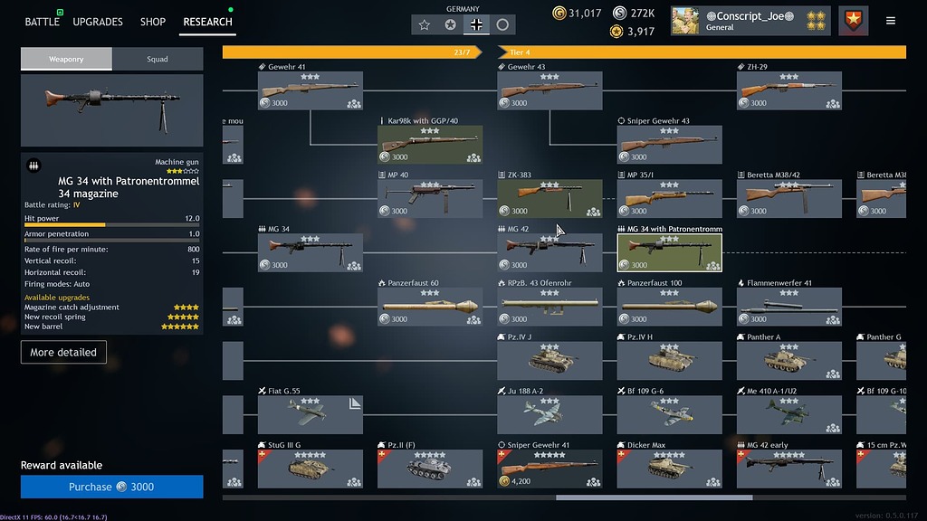Research tree question - Mess Room - Enlisted