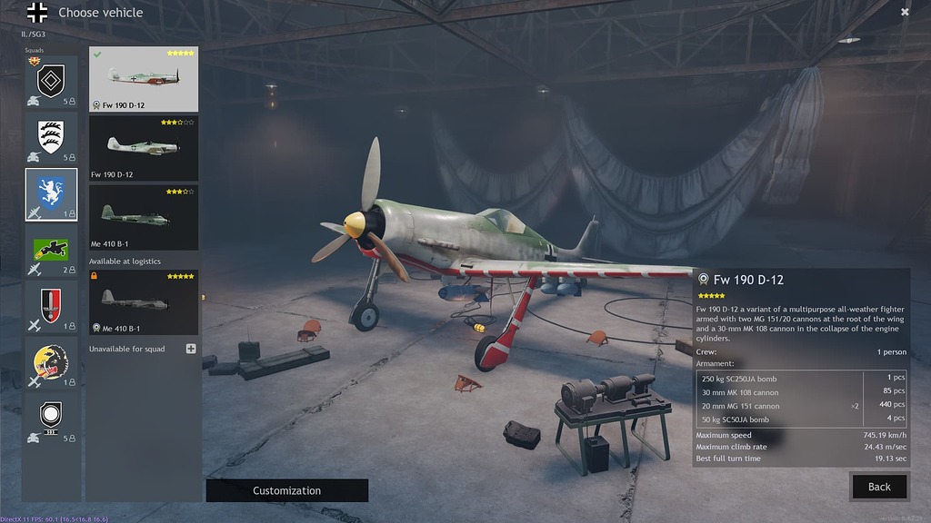 Bug with Fw 190 D-12 - Mess Room - Enlisted