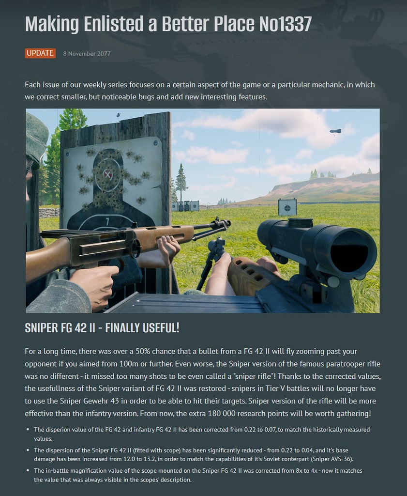 I wish I could see "Better Place" update for FG 42 II like this (only ...