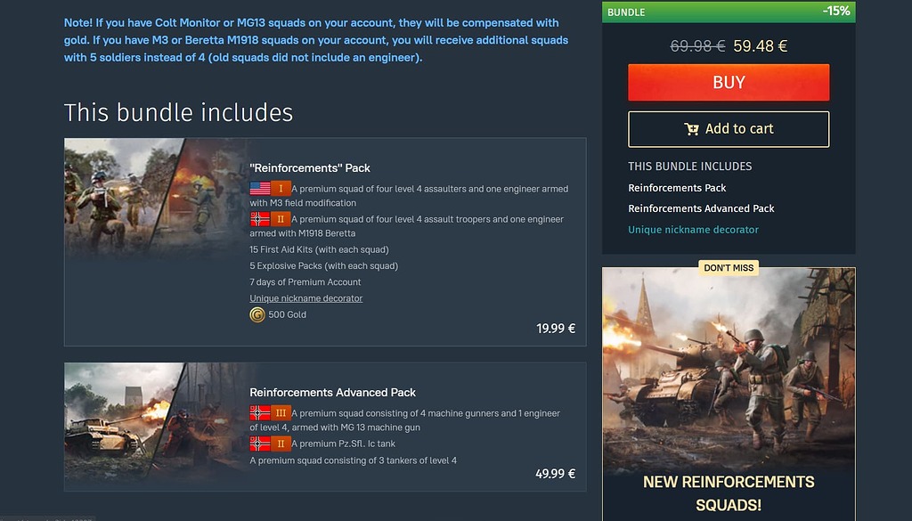 I want buy baby tiger( Pz.Sfl. Ic tank) but already have MG13 & M1918 ...