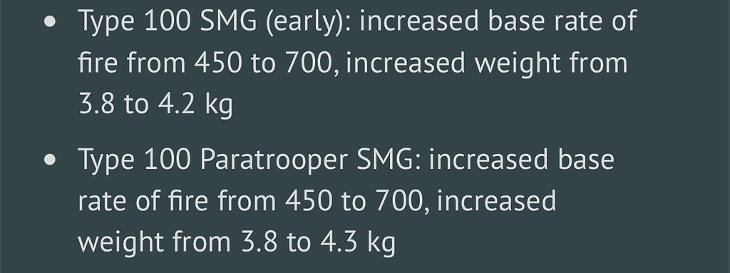 Type 100 early smg changes - Suggestions - Archive - Enlisted