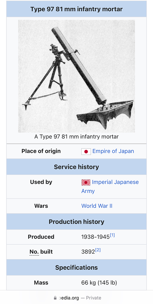 Type 97 81mm Mortar - Japan Tier 5 - Suggestions - Enlisted