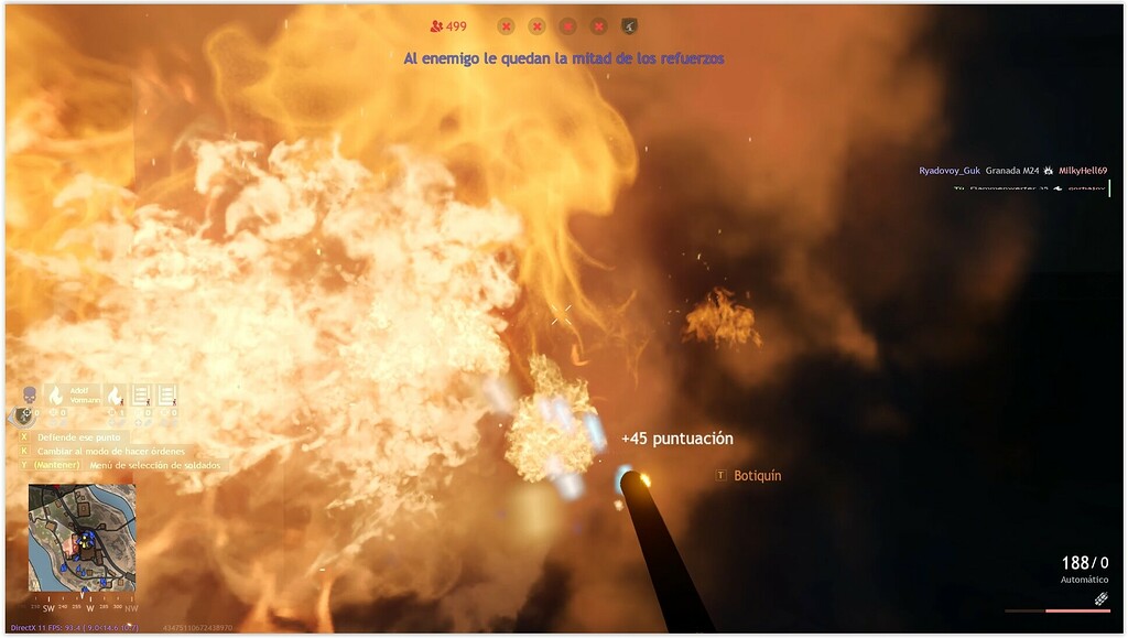 A flamethrower should light up the surroundings (specially inside the ...