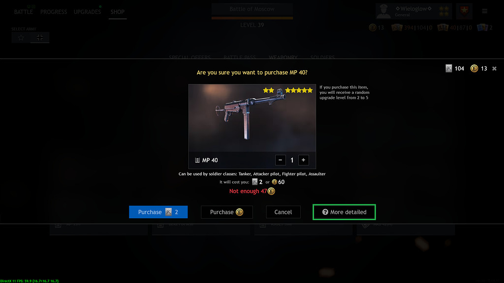 Add "details" button in shop menu - Suggestions - Archive - Enlisted