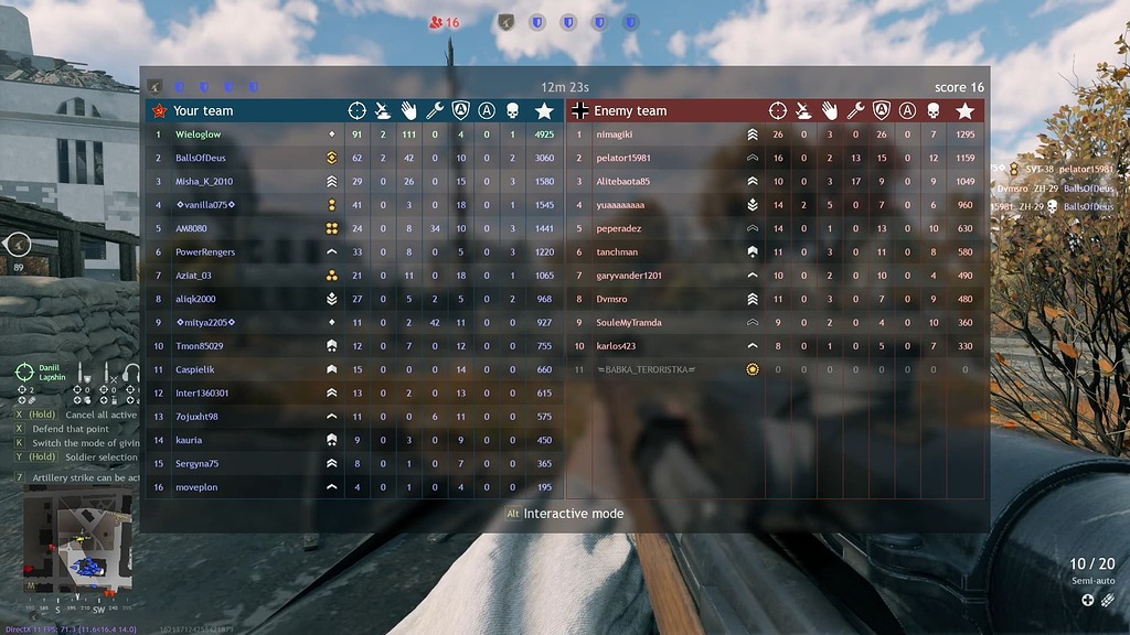 16 vs 10 players - Mess Room - Enlisted