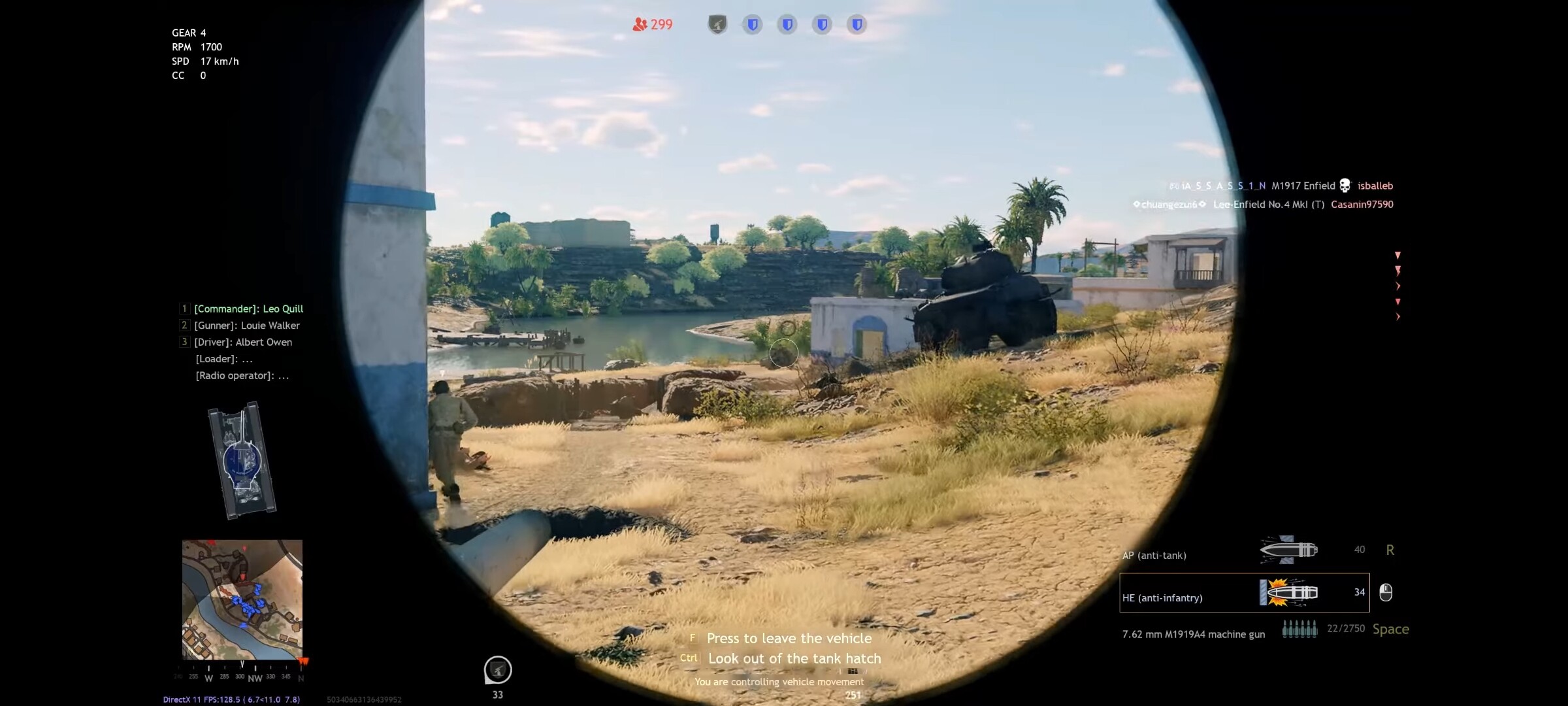 Tank Commanders Open Protected Position and Rotating Periscopes ...