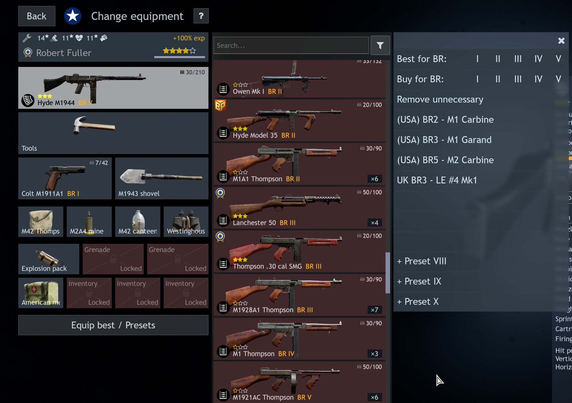 Can't change the primary weapon of the USA assault engineer event squad ...