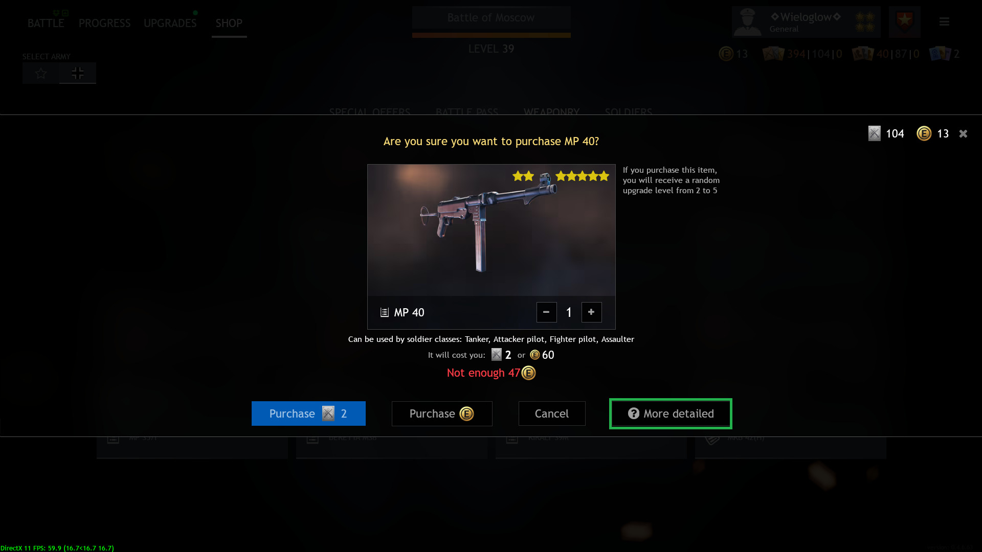 Add "details" button in shop menu - Suggestions - Enlisted