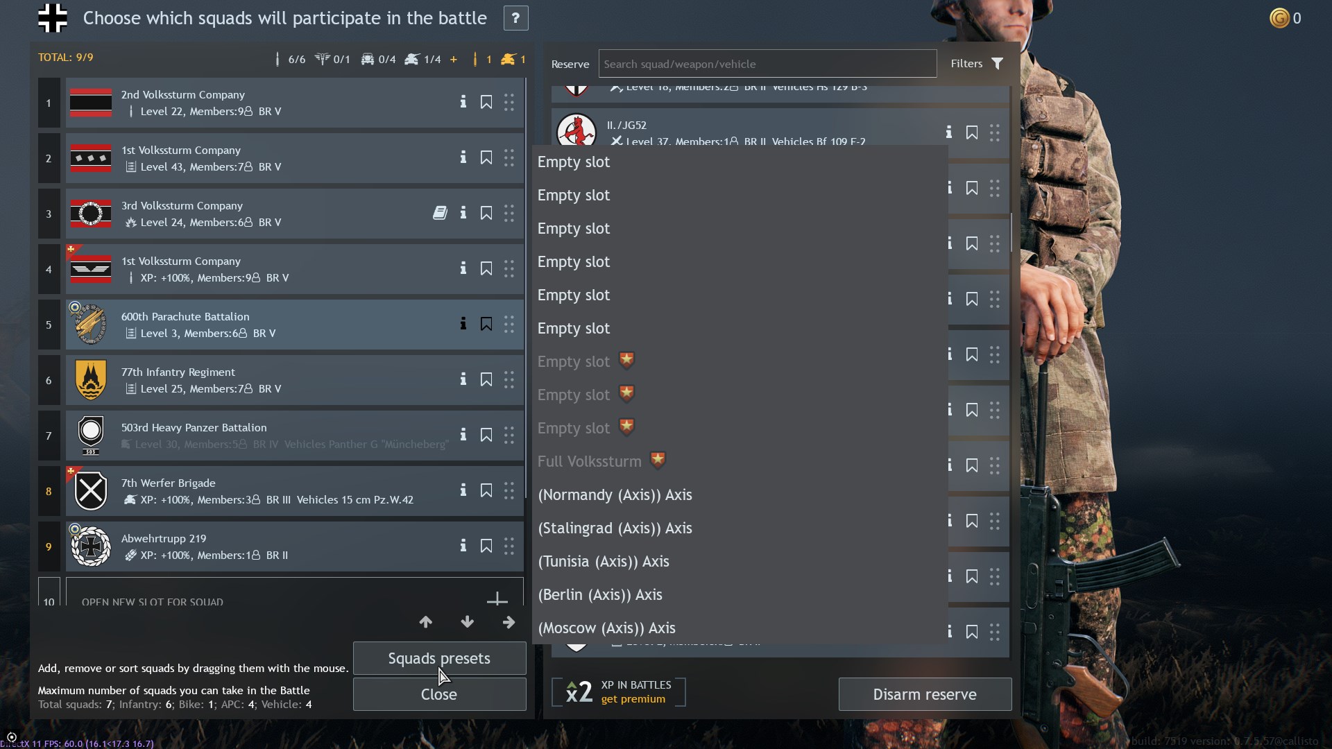 Add the ability to buy more presets ( Soldiers, Squads Weapons loadout ...